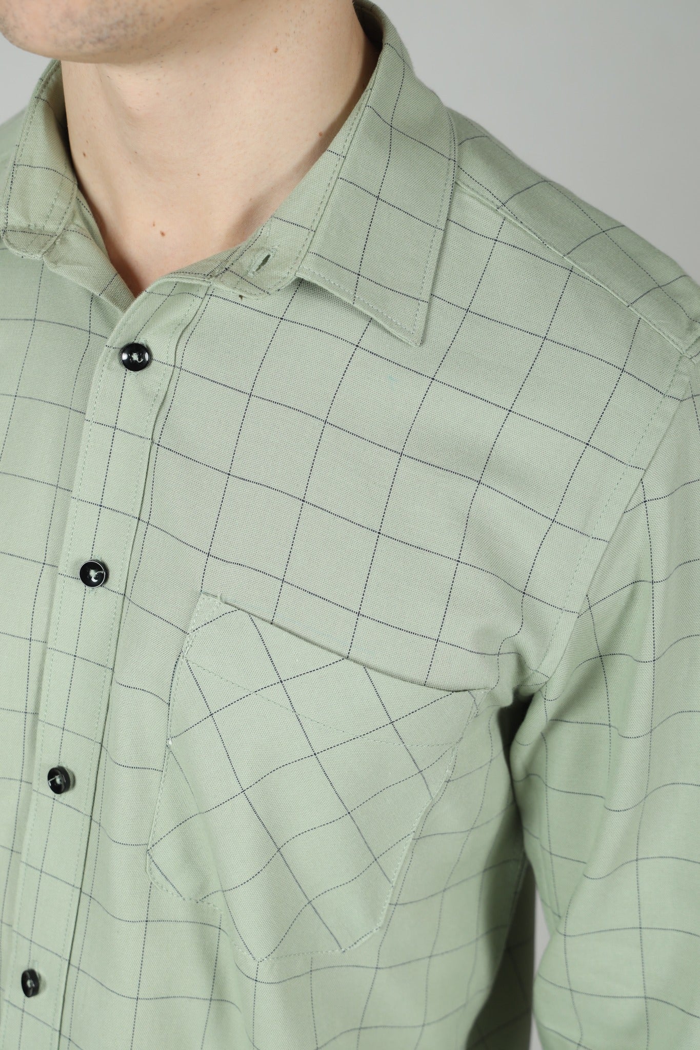 Buy Green Pin Checks Shirt online in India | OZMOD